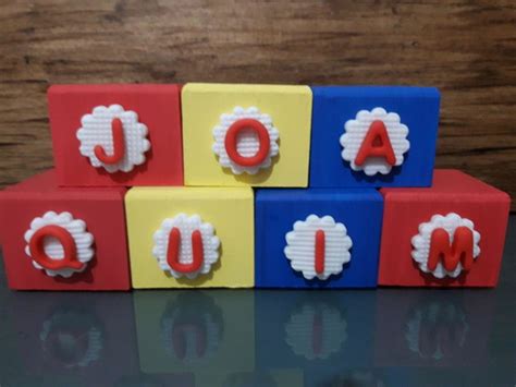 Cubos De Letras Em Biscuit Elo7 Produtos Especiais