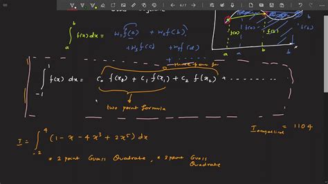 lecture 4f gauss quadrature method for numerical integration with example youtube