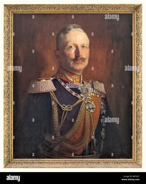 Max Fleck né en 1870 portrait de Kaiser Wilhelm II daté 1916 huile