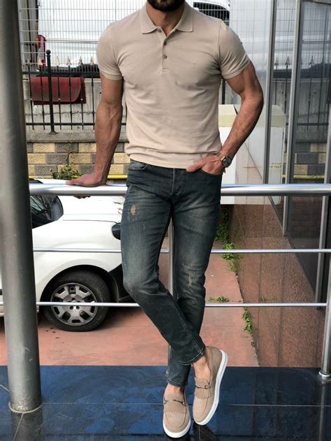 Inspira Es De Looks Simples Cal A Jeans Masculina Slim Fit Polo