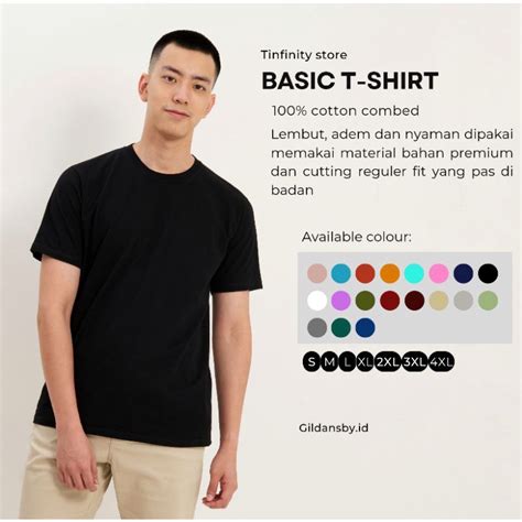 Jual Kaos Polos Lengan Pendek Cotton Combed Ketebalan S Lengan Pendek