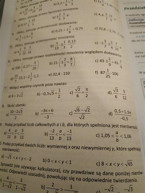 Skróć ułamki zadanie 8 w załączniku Brainly pl
