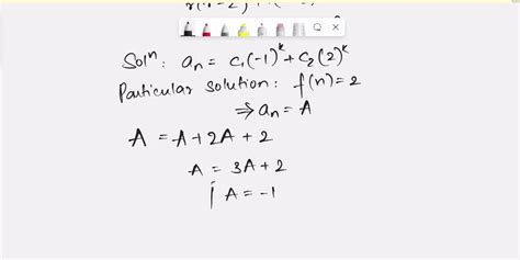 solved find the solution to the recurrence relation ak ak 1 2ak 2 2 with the initial