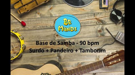 Base De Samba 90 BPM Pandeiro Tamborim Surdo Backing Track