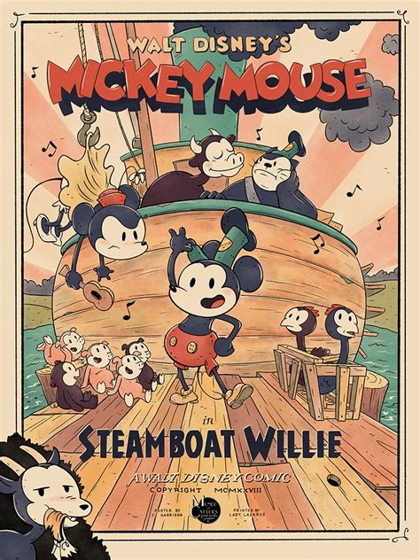 New STEAMBOAT WILLIE Poster By JJ Harrison Alternative Movie Posters