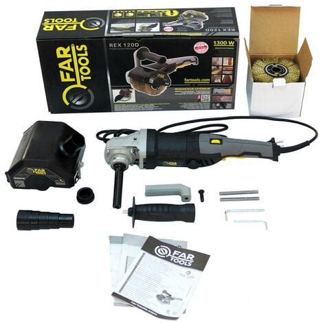 Rénovateur extérieur 1300W REX 120D avec 2 brosses laiton fibre