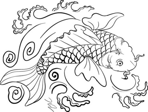 Uma Bela Carpa Koi Para Colorir Imprimir E Desenhar Colorir Me