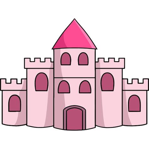 Zamek Kresk Wka Kolorowe Ilustracje Clipart Premium Wektor The