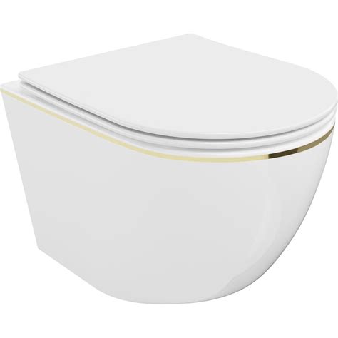 Mexen Lena miska wc Rimless z deską wolnoopadającą slim duroplast biała