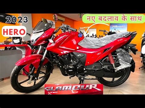 2023 Hero Glamour Xtec 125 FI Sport Red Color Detail Review E20 OBD 2