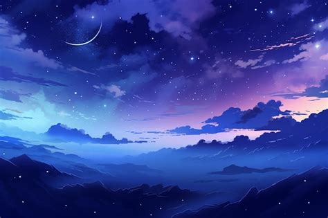 Anime Night Sky Wallpaper