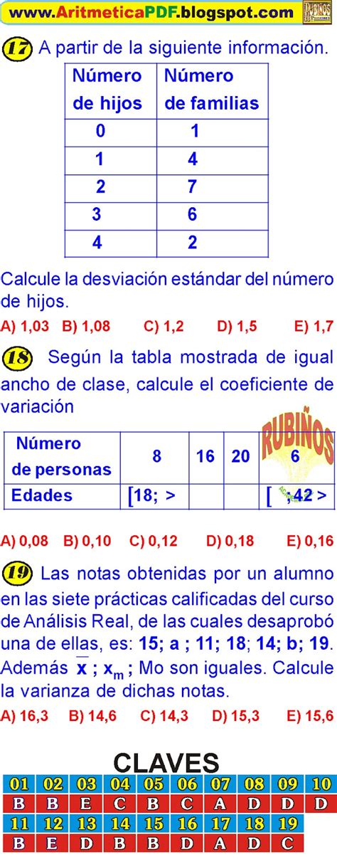 Ejercicios De Media Mediana Y Moda Para 5to Grado