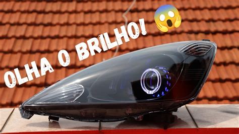 Farol Honda Fit Projetor Catavento E Pintura Automotiva Esse