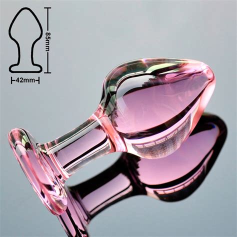 Set Di Tappi Per Culo In Cristallo Rosa Dildo Anale In Vetro Pyrex