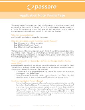 Fillable Online Application Note Forms Page Passare Fax Email Print