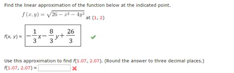 solved find the linear approximation of the function below