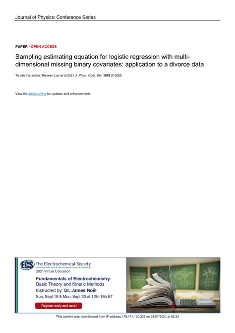 pdf sampling estimating equation for logistic regression with multi dimensional missing binary