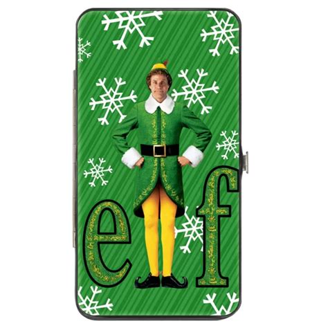 Warner Bros Elf Buddy The Elf Logo Pose Snowflakes Greens White