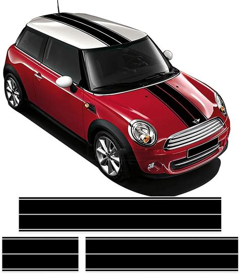 Rally Line Car Hood Bonnet Stripe Sticker Roof Trunk Tail Graphics