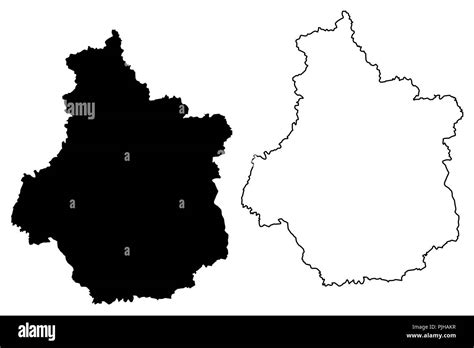 Centre Val De Loire France Administrative Region Map Vector