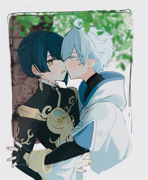 Chongyun And Xingqiu Genshin Impact Drawn By Hnnoo Danbooru