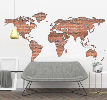 Vinilos Mapamundi Para Decorar Hechos A Medida Tenvinilo