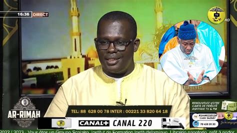 Serigne Babacar SY Abdou Aziz appelle en direct dans lémission AR