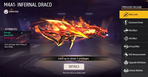 How To Get Infernal Draco M4A1 Evo Gun Skin In Free Fire MAX This Month