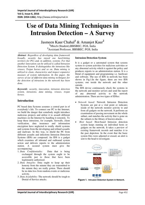 pdf use of data mining techniques in intrusion detection—a survey