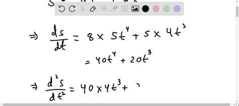 solved find the first second and third derivatives of the given functions s 8 t 5 5 t 4