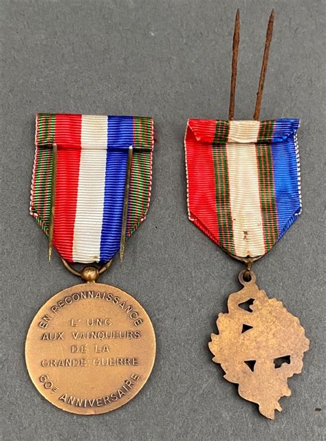 Lot De M Dailles Militaires Croix De Guerre L Gion Dhonneur Unc