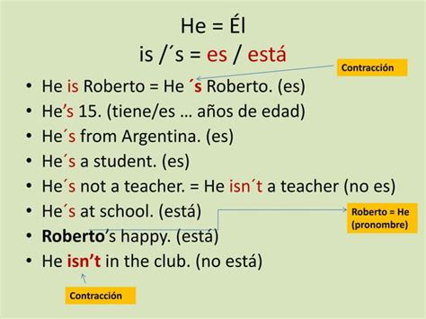 Verbo Ser Estar en inglés PPT