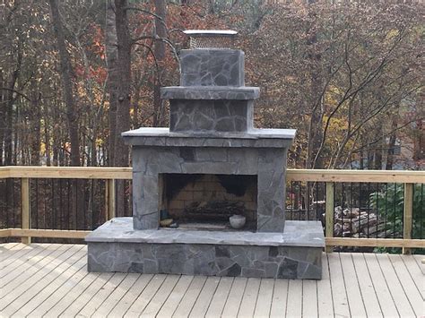 Pima II DIY Outdoor Fireplace Construction Plan Etsy
