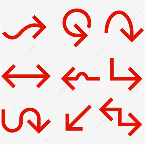 Colecci N De Iconos De Flecha Roja Vector Png Rojo Flecha Direcci N