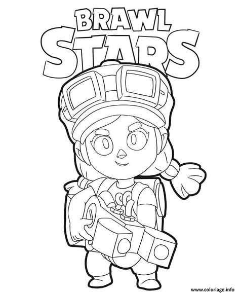Coloriage Jessie Brawl Stars Dessin Brawl Stars à imprimer