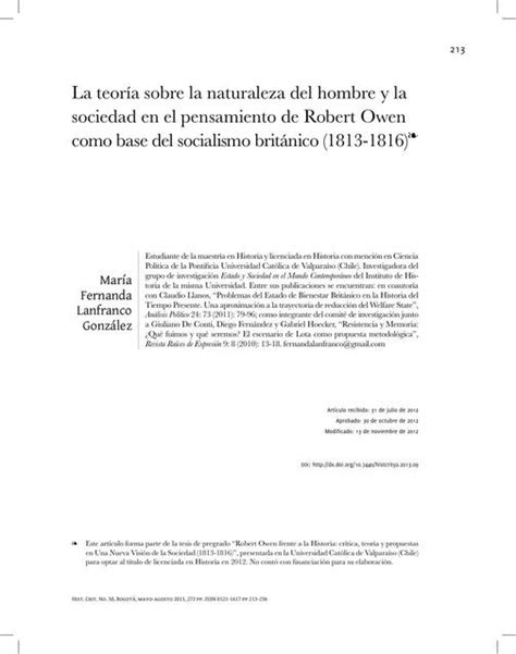 La Teoría sobre la Naturaleza del Hombre y la Sociedad en el