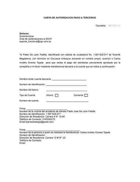 Como Escribir Una Autorizacion Para Otra Persona Actualizado Marzo