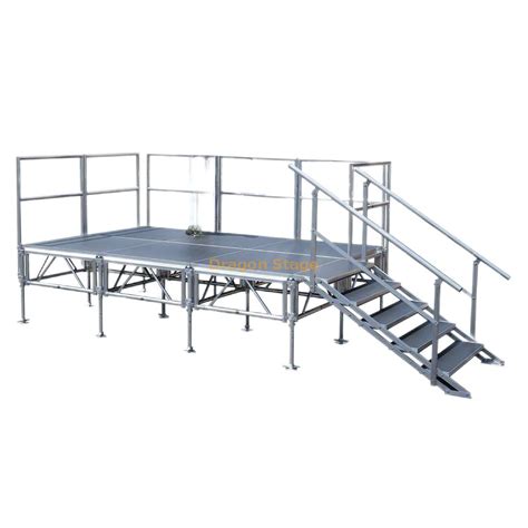 2x1m Outdoor Aluminum Event Stage Detachable Modular Concert Stage 6x4m