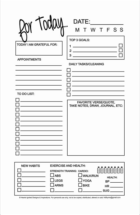 Daily Planner Template Printable Unique 11 Free Printable Planners To