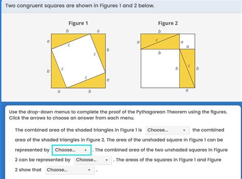two congruent squares are shown in figures 1 and 2 below i need answer quick