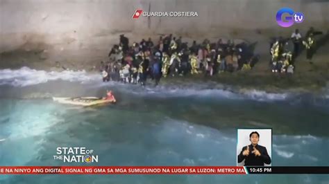 Mahigit 100 Migrants Na Stranded Sa Isang Isla Sinagip Ng Italian