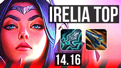 IRELIA Vs GNAR TOP 69 Winrate Rank 8 Irelia 6 2 7 EUW
