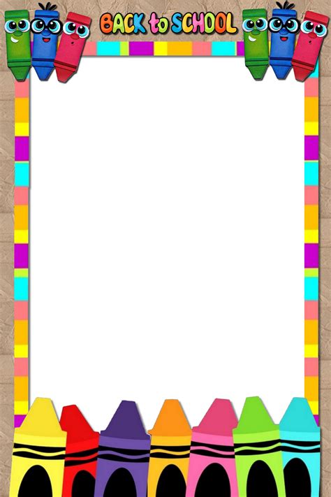 School Frame PNG School Frame Crayon Days Back To School Wallpaper