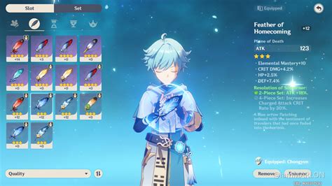CHONGYUN CURRENT BUILD DPS Genshin Impact HoYoLAB