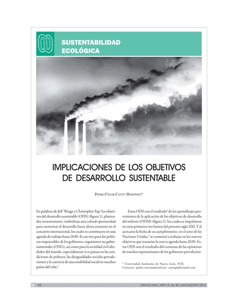 PDF Implicaciones De Los Objetivos Del Desarrollo Sustentable