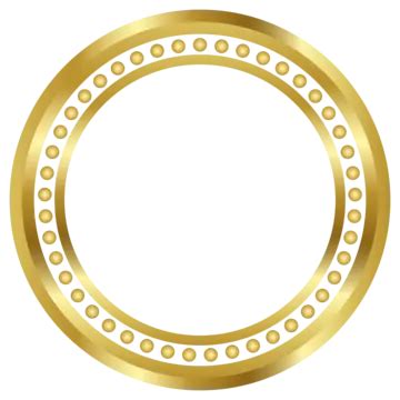 Golden Circle Frame Border Clipart Vector Circle Frame Border PNG