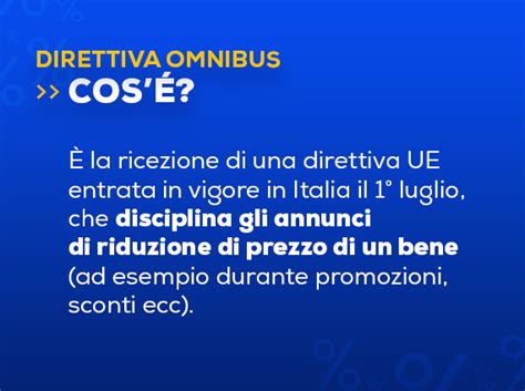Direttiva Omnibus Cos è