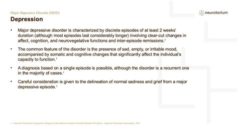 Major Depressive Disorder Definitions And Diagnosis Neurotorium
