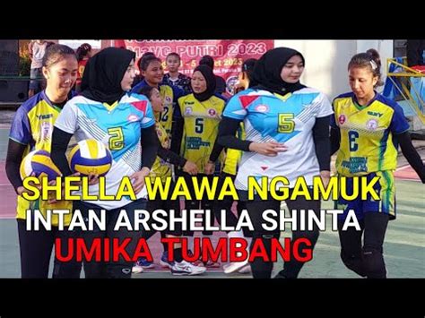 Seru Spike Edan Shella Wawa Ar Shella Intan Shintia Proliga Volly