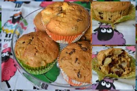Muffins poires chocolat sans beurre et sans lait de Hum ça sent bon